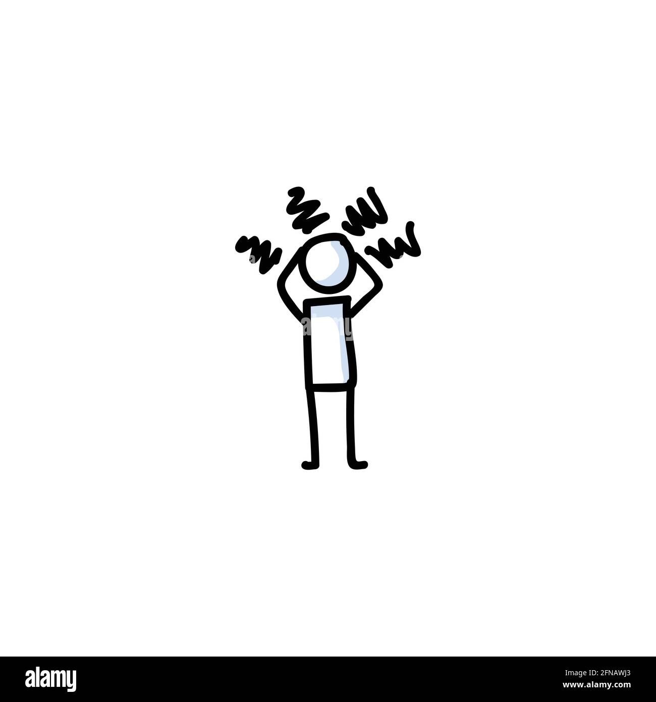 Stickman angry Stock Vector Images - Alamy