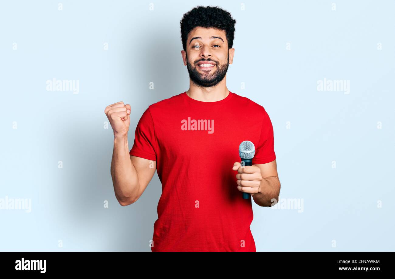 Screaming into mic hi-res stock photography and images - Alamy