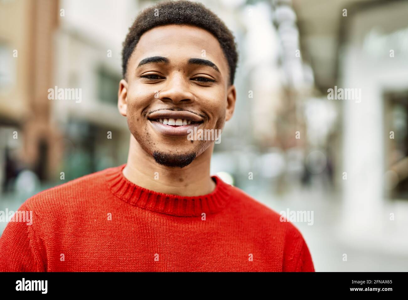 Handsome african american man outdoors Stock Photo - Alamy