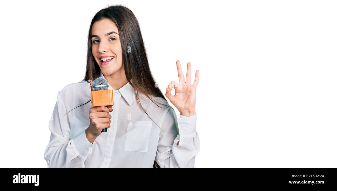 Teenager interview news microphone hi-res stock photography and images ...