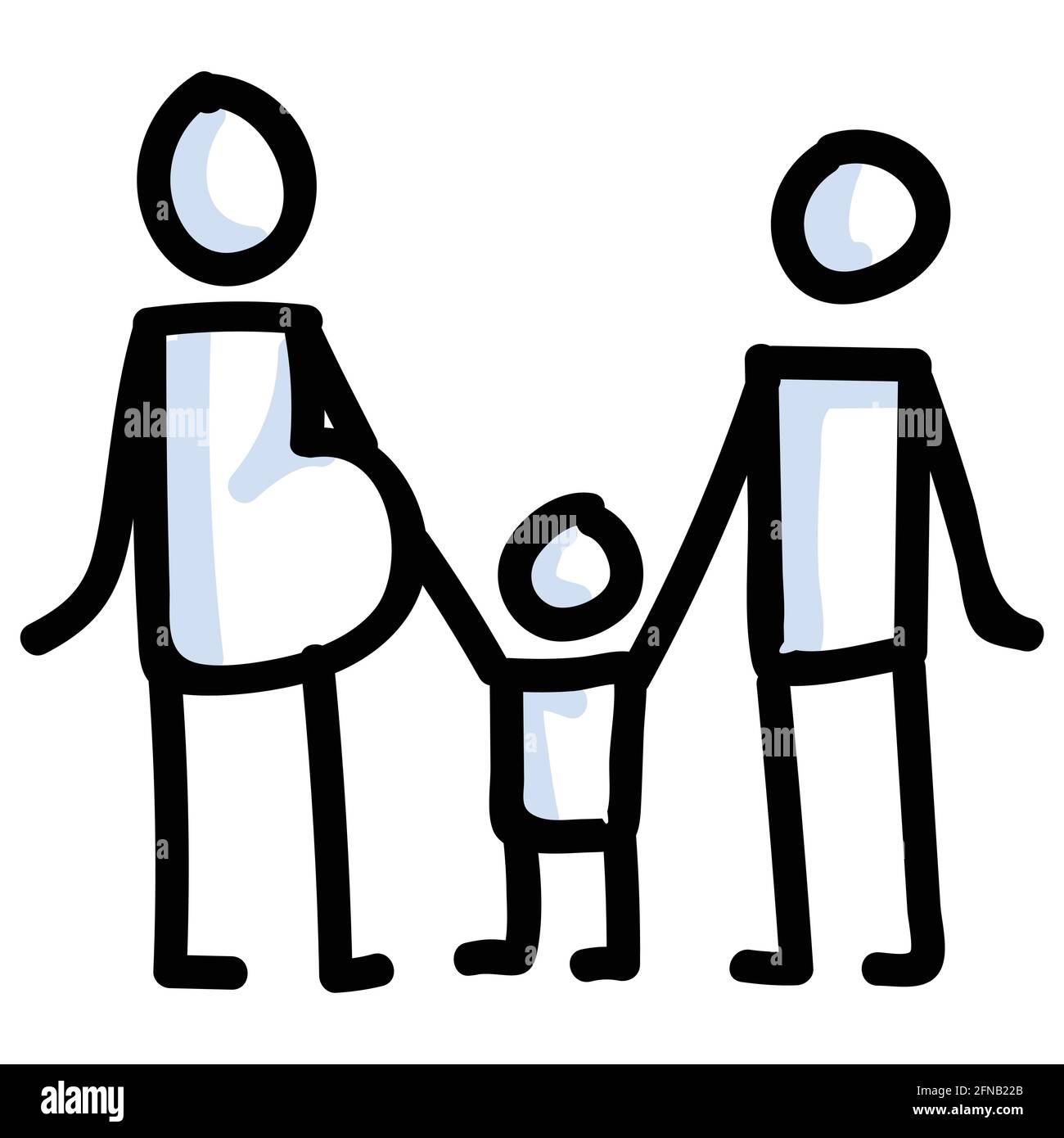 Stick Family In Color