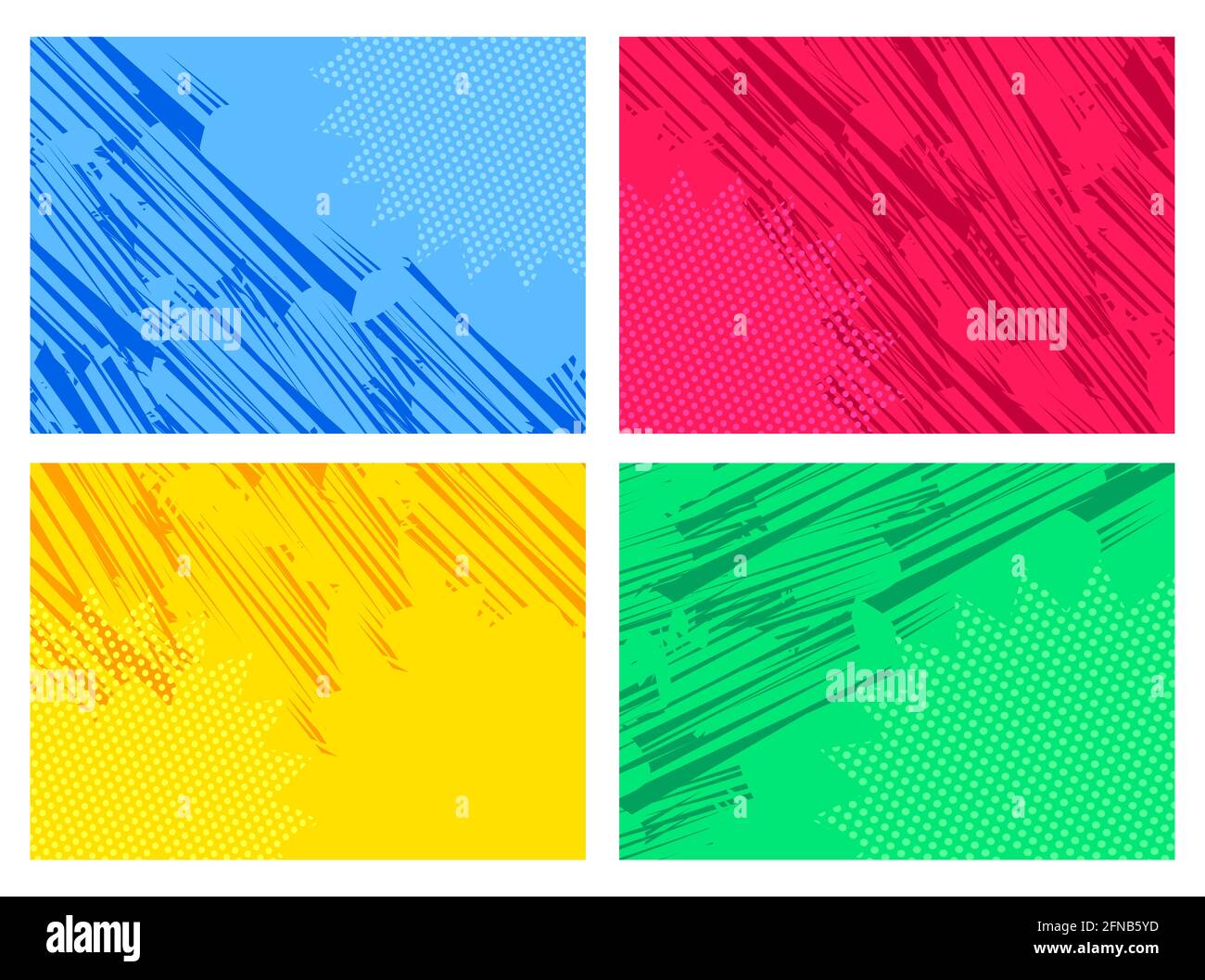 Collection of pop art comic background. Cartoon Vector Illustrations of ...