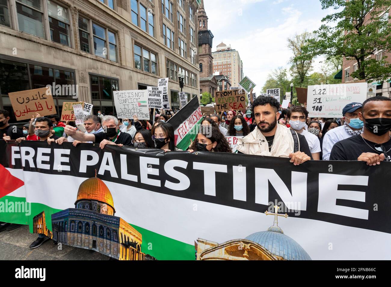 May 15, 2021, Boston, Massachusetts, USA: People rally in solidarity ...