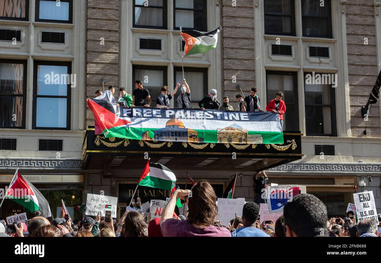 May 15, 2021, Boston, Massachusetts, USA: Pro Palestine protesters ...