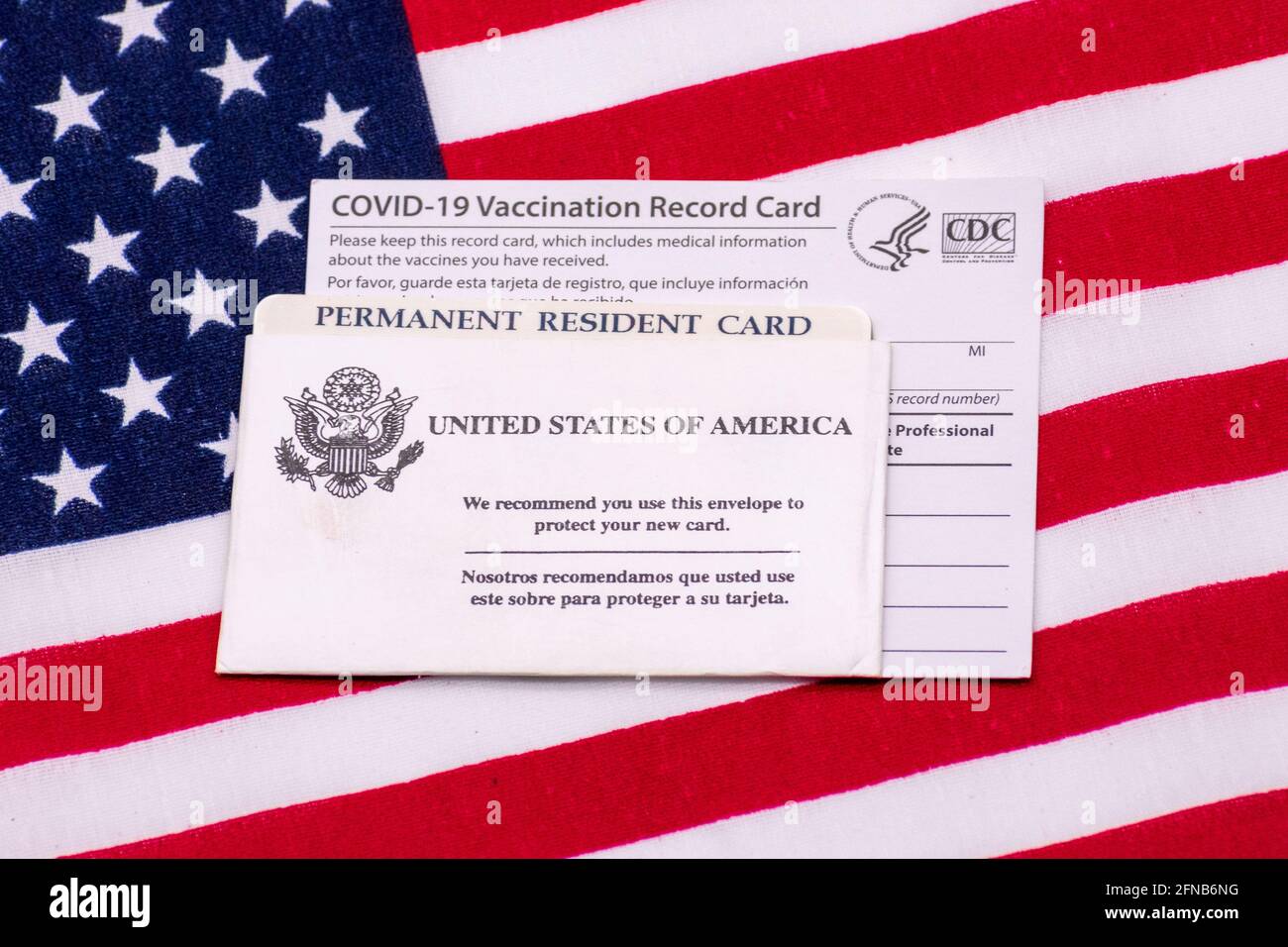 COVID-19 vaccination official CDC record card, US Permanent Resident ...
