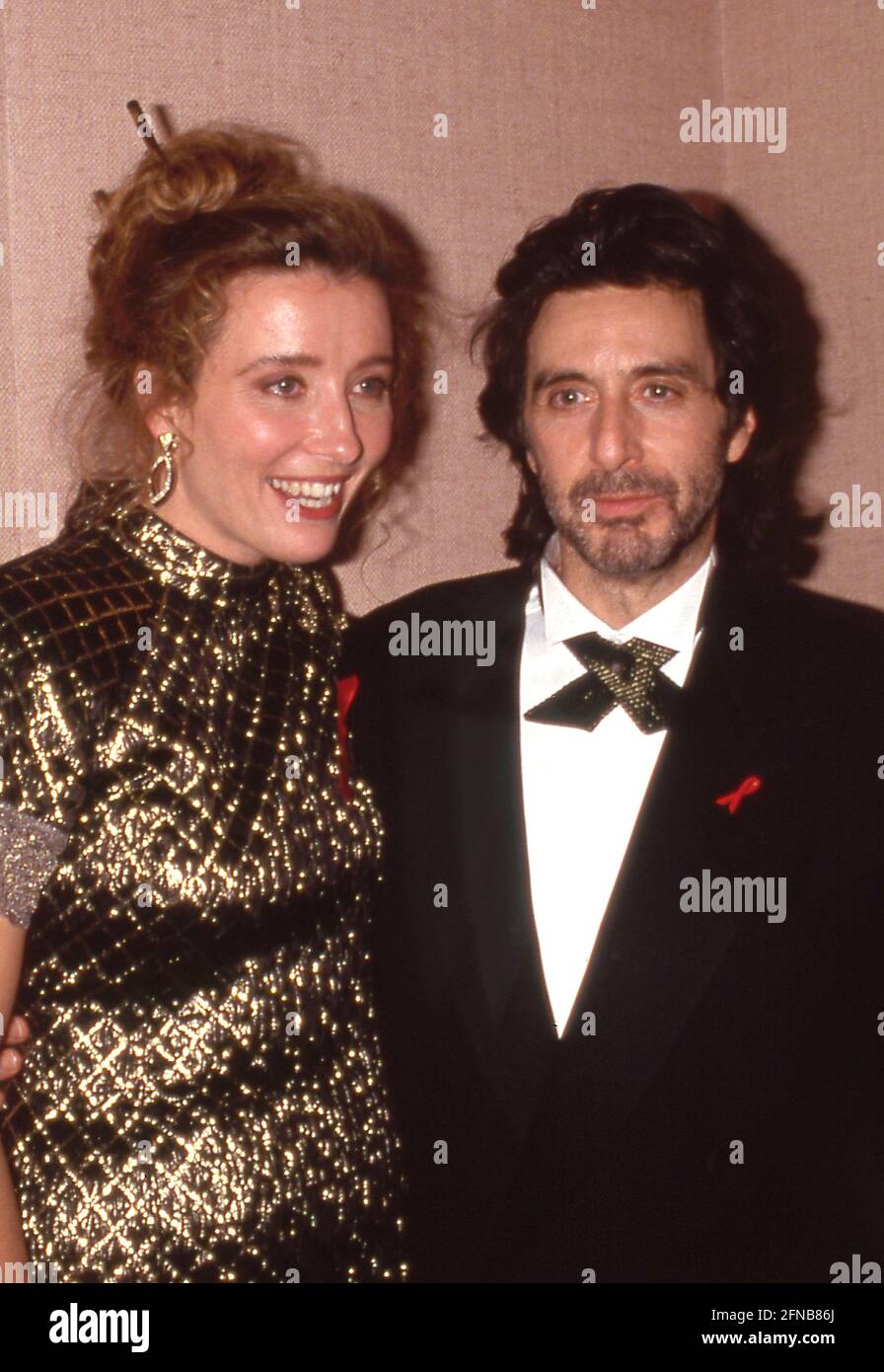 Emma Thompson and Al Pacino during The 50th Annual Golden Globe Awards ...