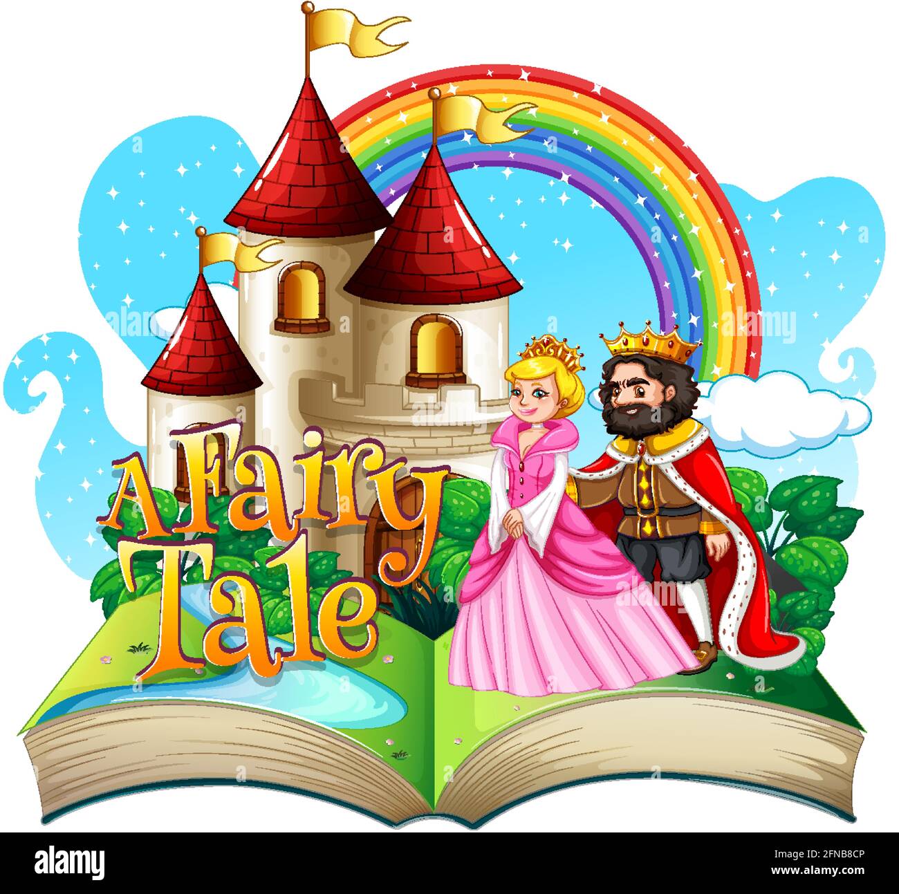 3D pop up book with fairy tale theme illustration Stock Vector Image ...