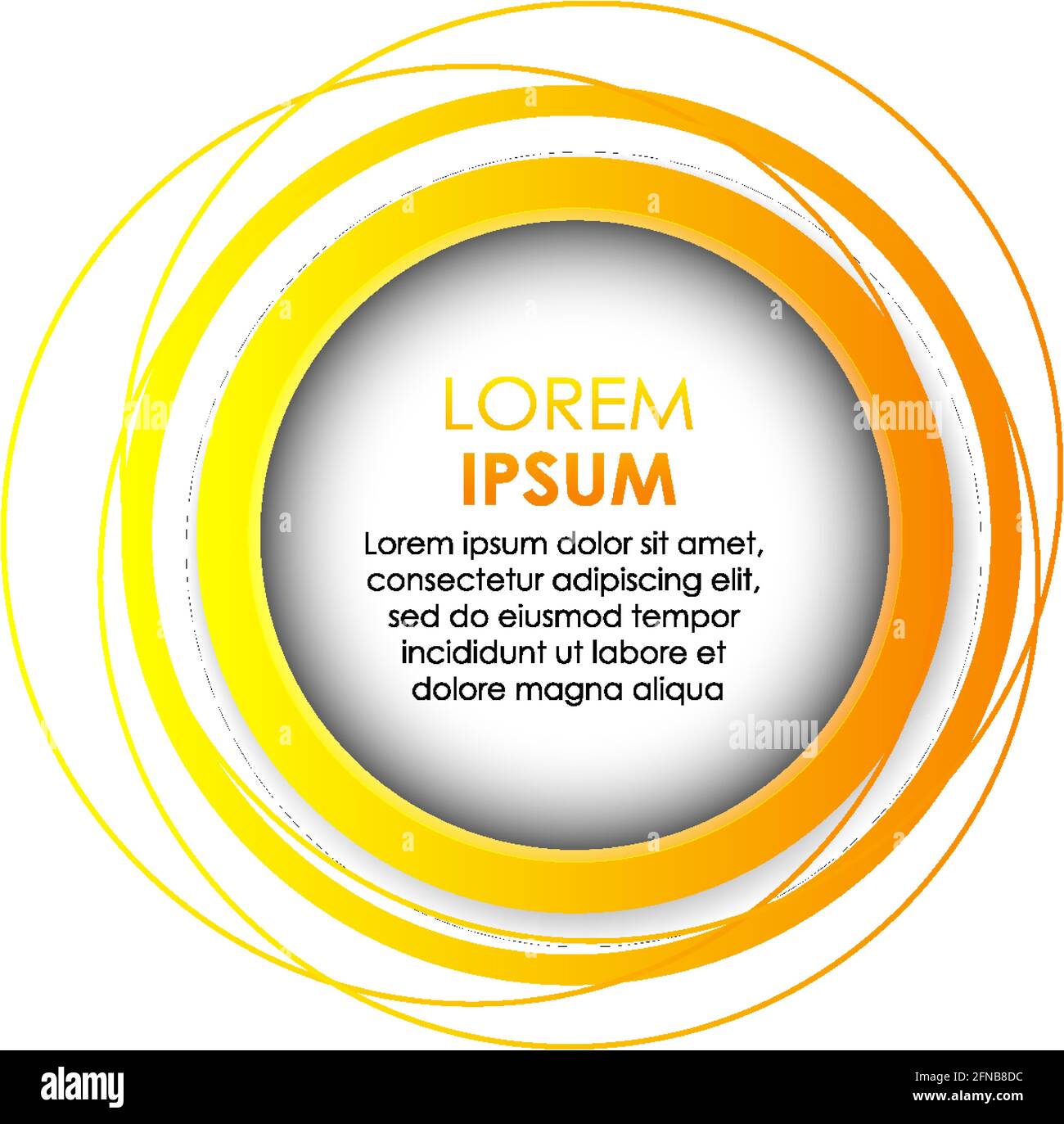 Circle yellow gradient abstract banner template illustration Stock ...