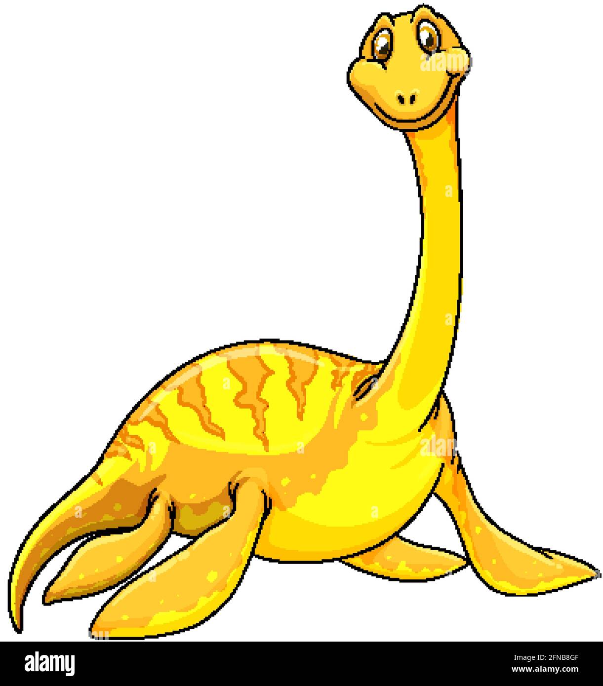 A pliosaurus dinosaur cartoon character illustration Stock Vector Image ...