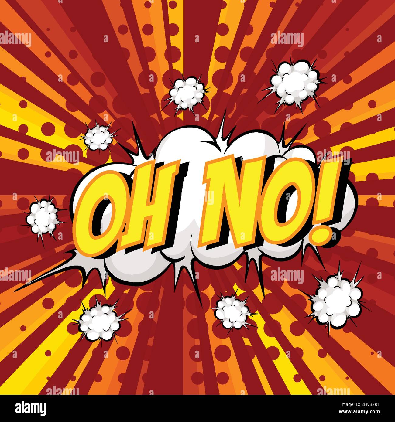 OH NO wording comic speech bubble on burst illustration Stock Vector ...