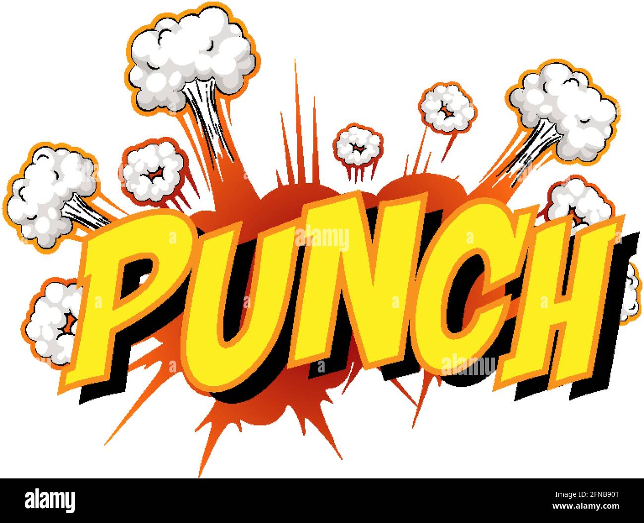 Comic speech bubble with punch text illustration Stock Vector Image ...