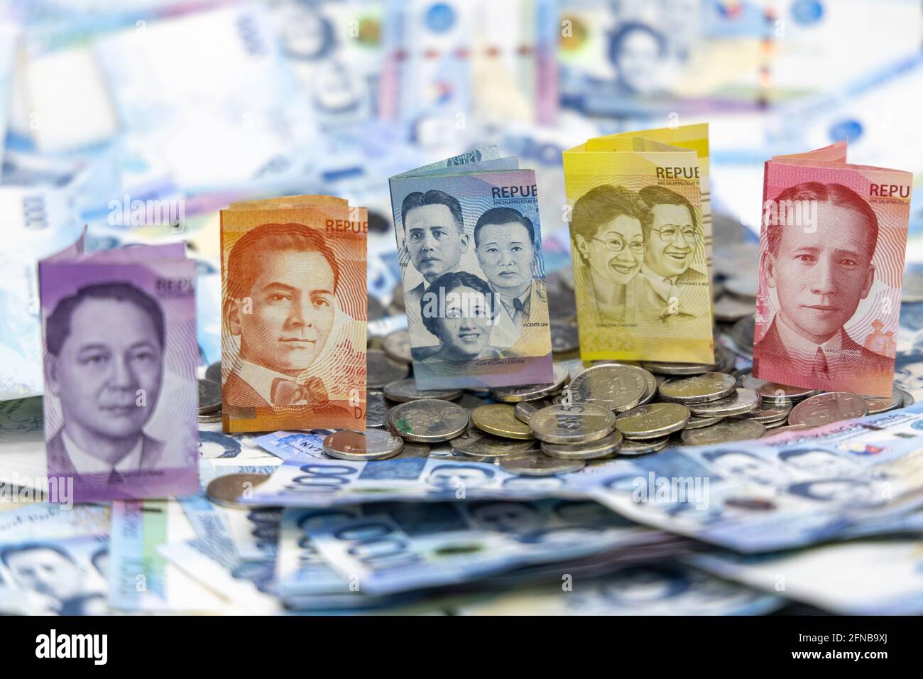 Philippine peso coins hi-res stock photography and images - Alamy