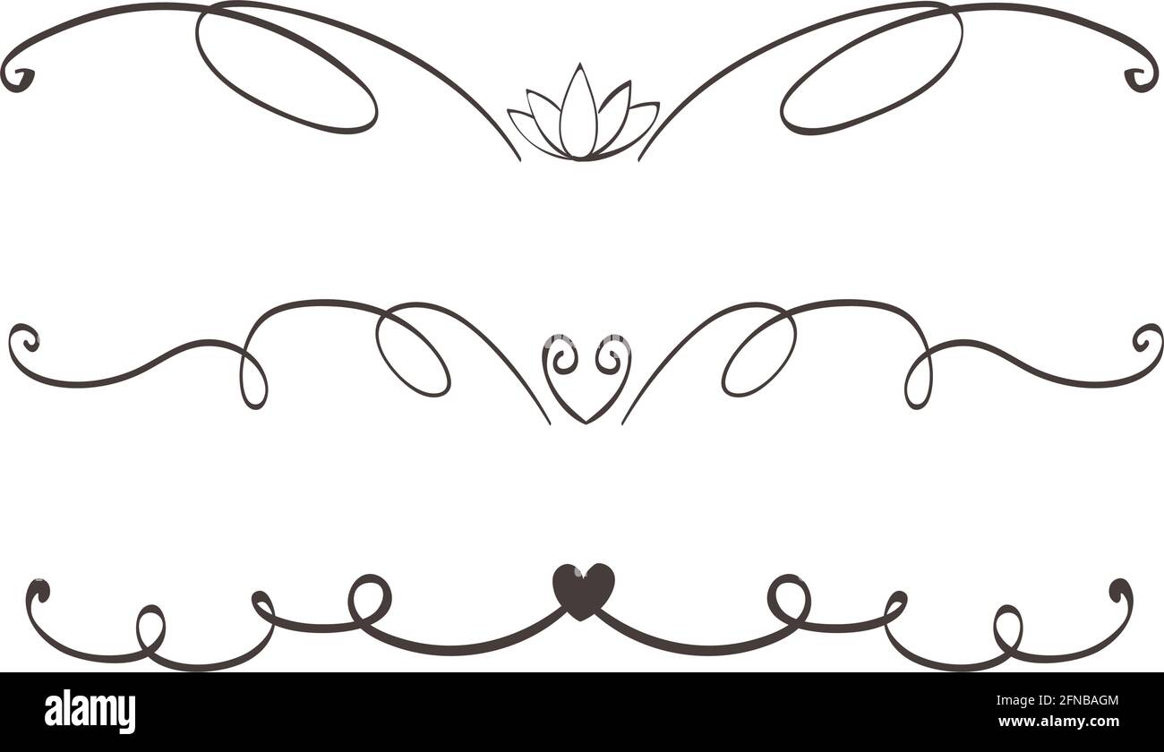 dividers scroll set Stock Vector Image & Art - Alamy