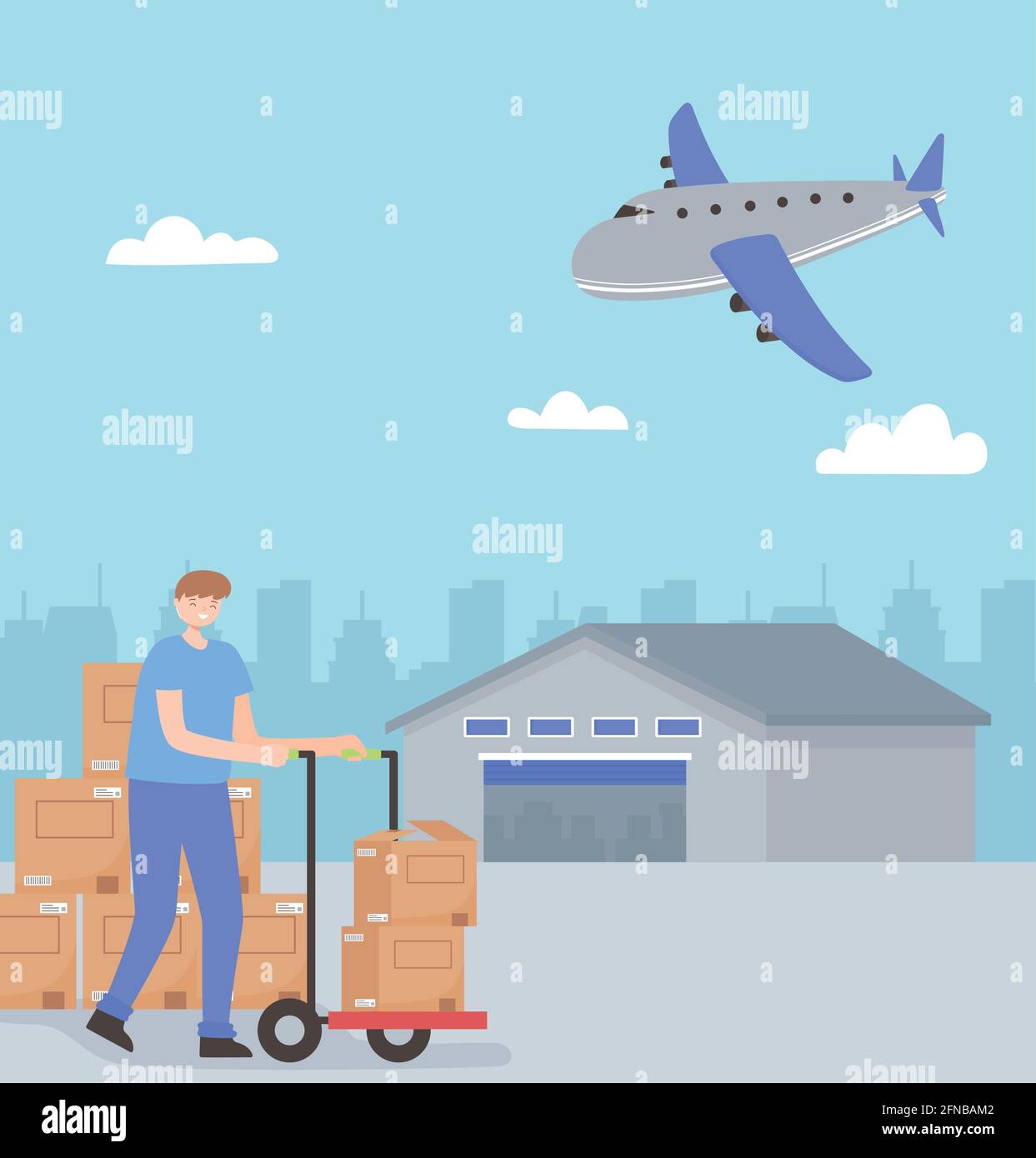 logistic employee transport Stock Vector Image & Art - Alamy