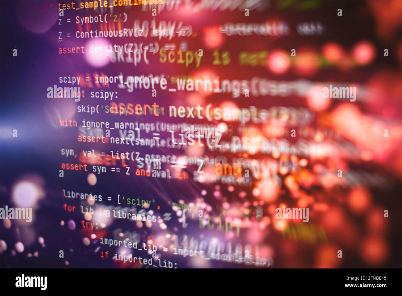Software Programming Work Time. Code text written and created entirely by myself Stock Photo - Alamy