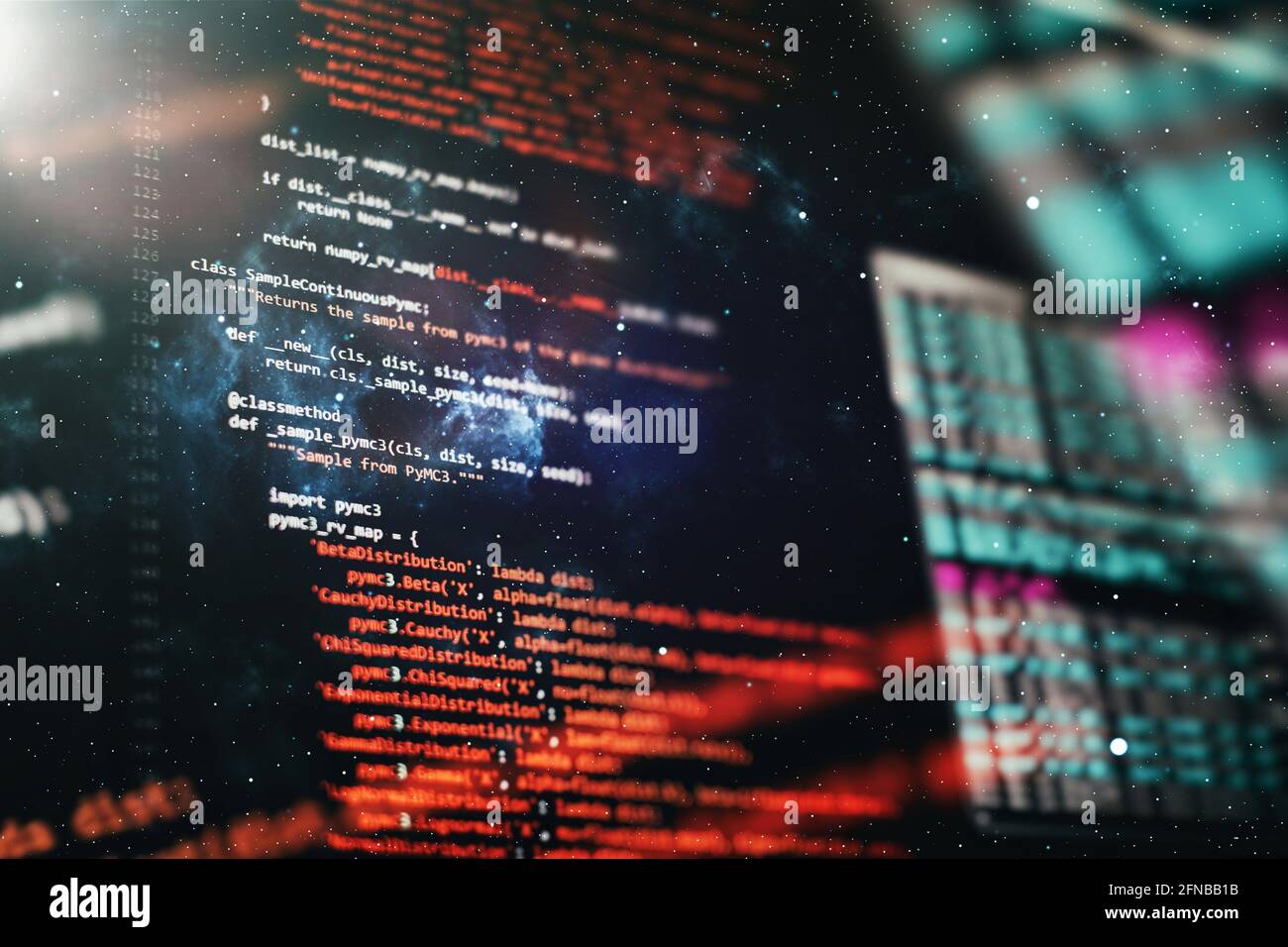 Digital technology on display. HTML5 in editor for website development ...