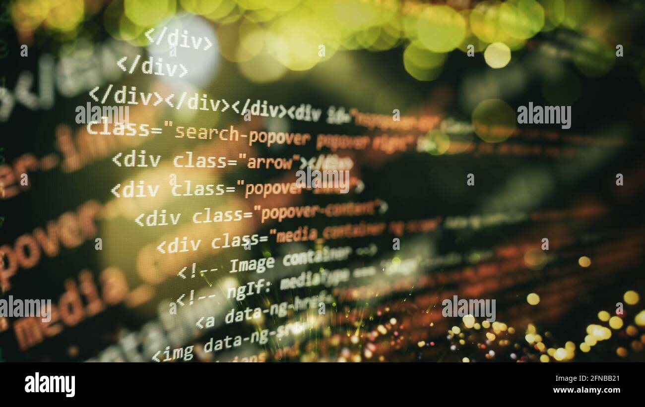 Big data and Internet of things trend. Python code computer screen. Mobile application design ...