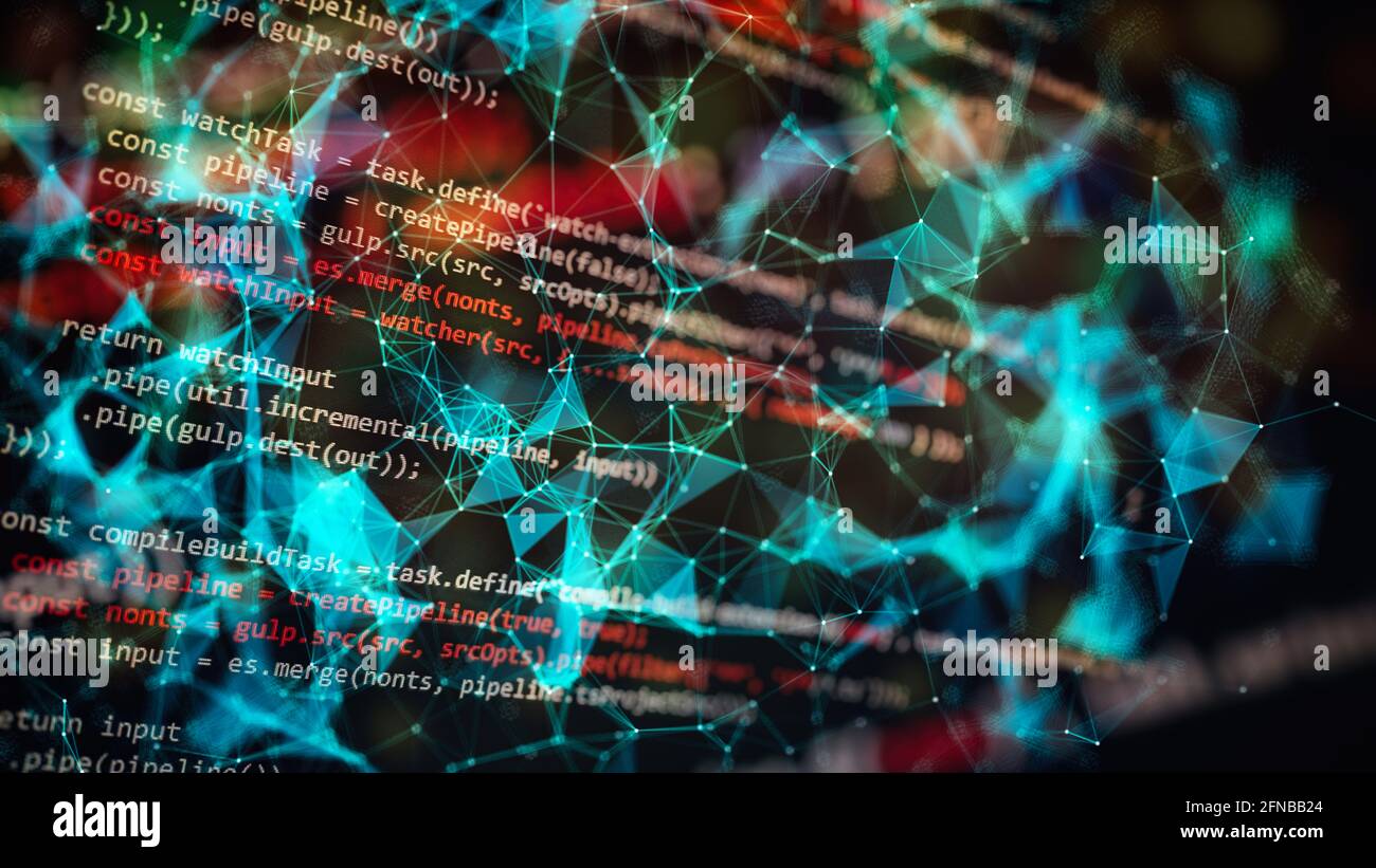 Abstract information technology background. Modern technologies screen ...