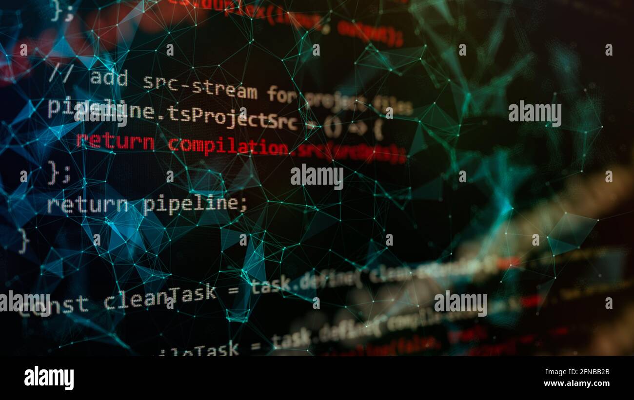 Abstract information technology background. Modern technologies screen ...