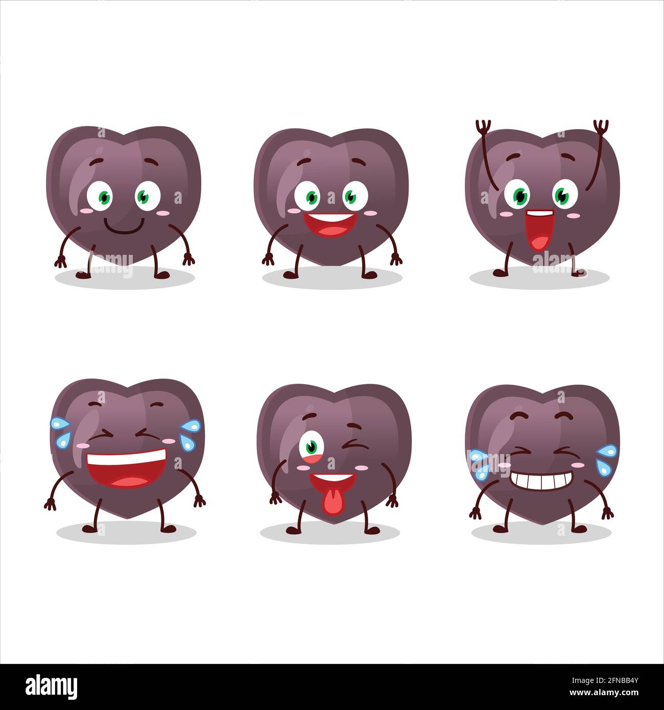 Cartoon character of love candy with smile expression. Vector ...