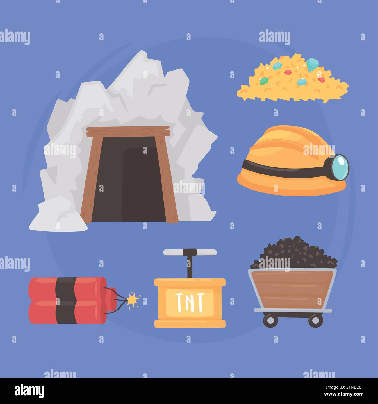 Coal mining icons industry hi-res stock photography and images - Alamy