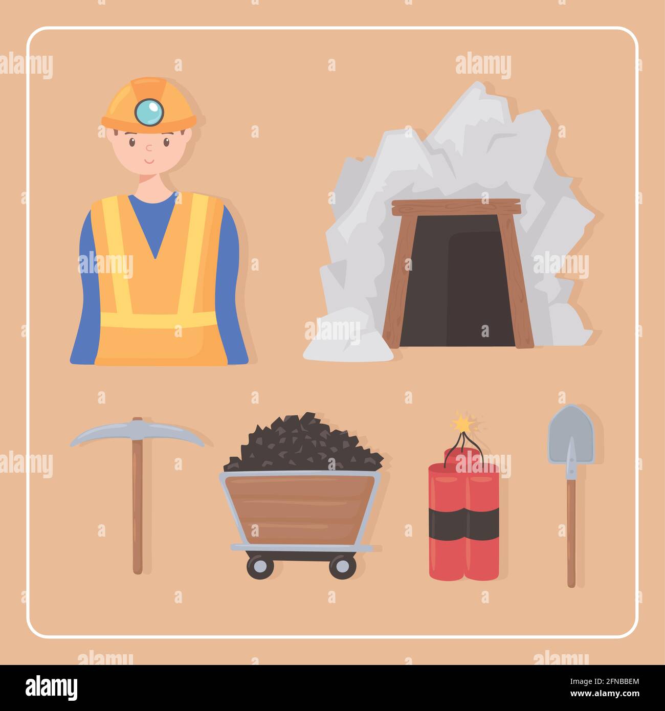 mining cartoon icons Stock Vector Image & Art - Alamy