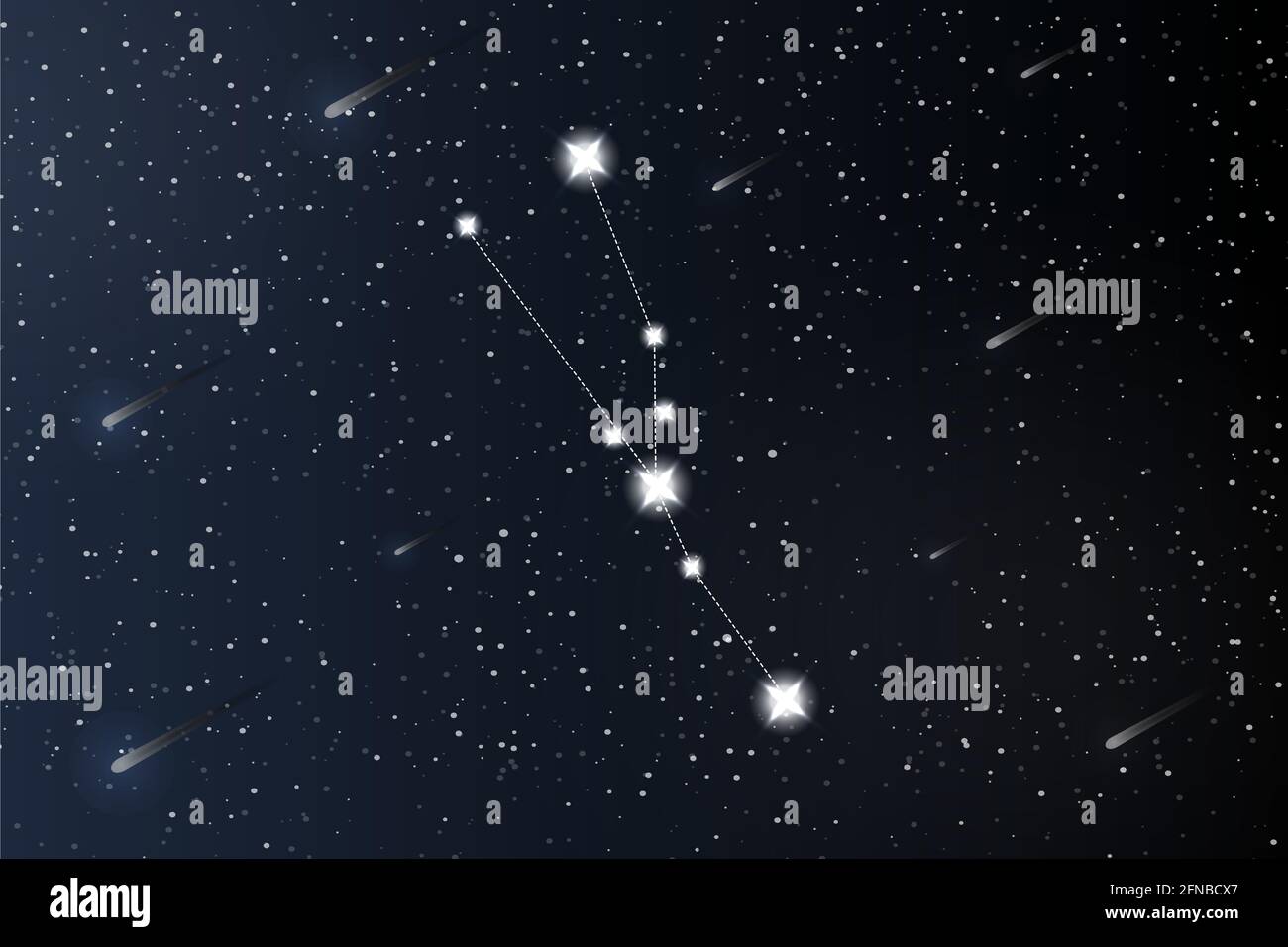 Taurus. Zodiac constellation on outer space background. Mystery and ...