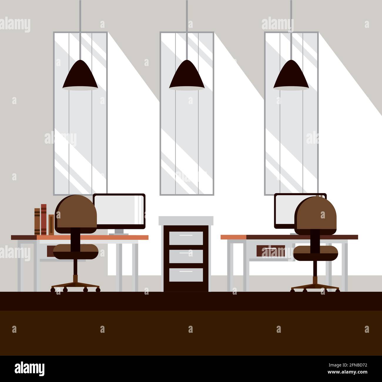 office workplace interior Stock Vector Image & Art - Alamy