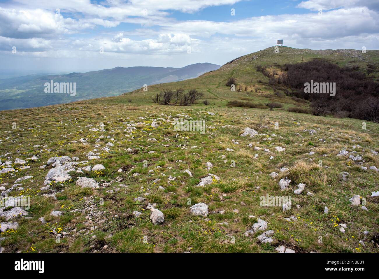 Landscape of Stol mountain in eastern Serbia, near the city of Bor ...