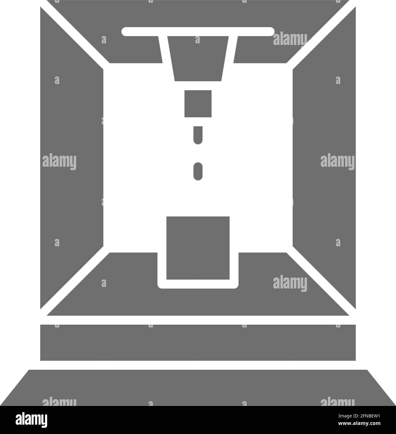 Laser cut machine gray icon. Isolated on white background Stock Vector ...