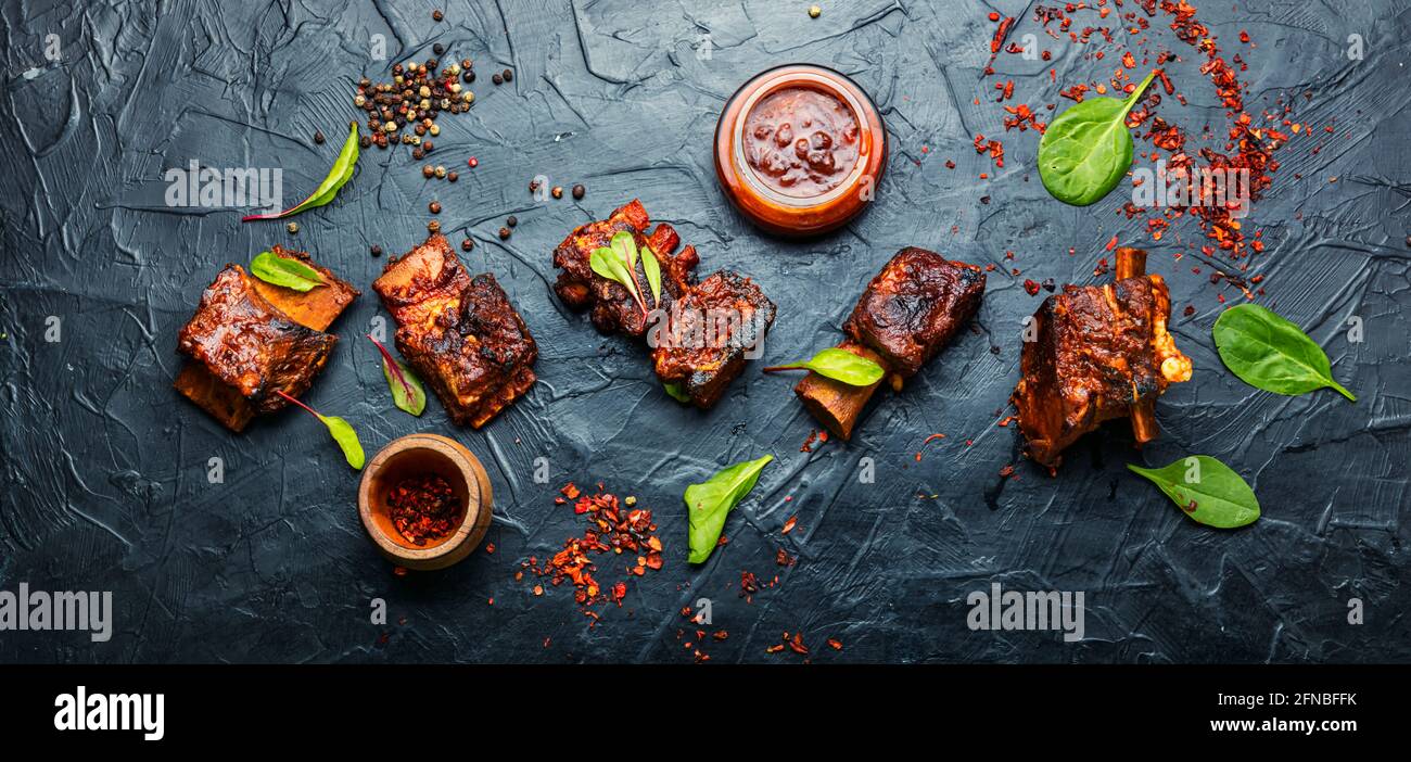 Glazed beef rib hi-res stock photography and images - Alamy