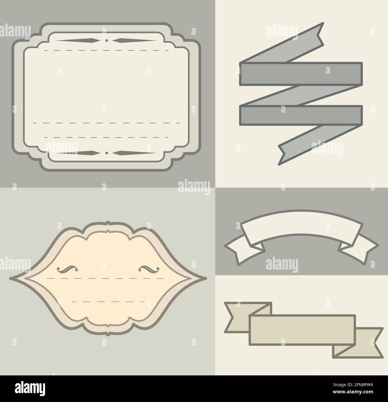 vintage labels ribbon Stock Vector Image & Art - Alamy