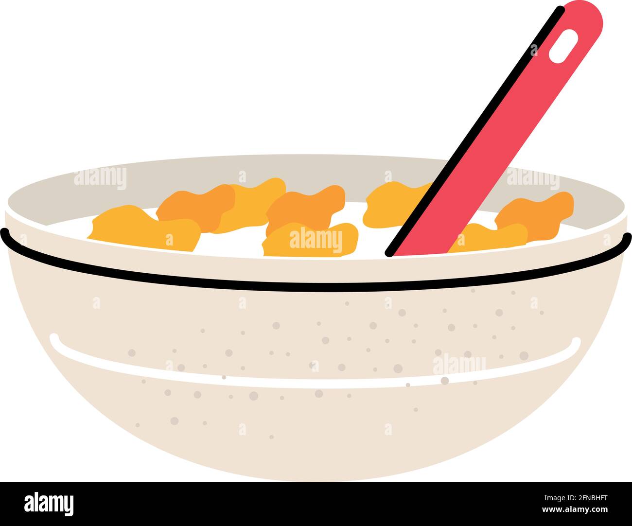 Spoon eat fruit Stock Vector Images - Alamy