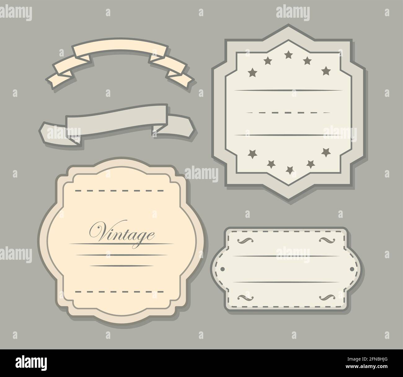 decorative labels ribbon Stock Vector Image & Art - Alamy