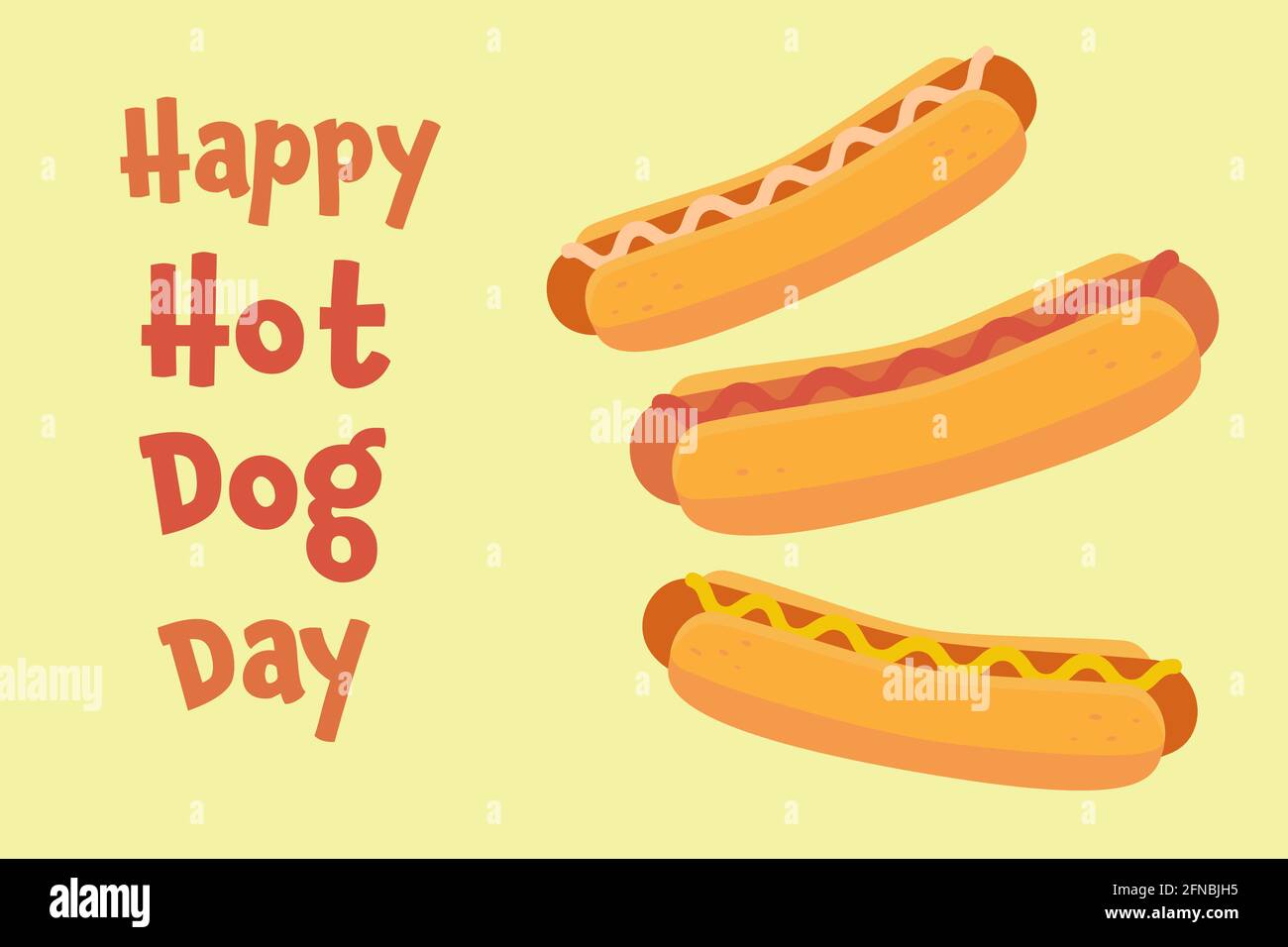 National Hot dog Day Vector Illustration. Template for your design ...
