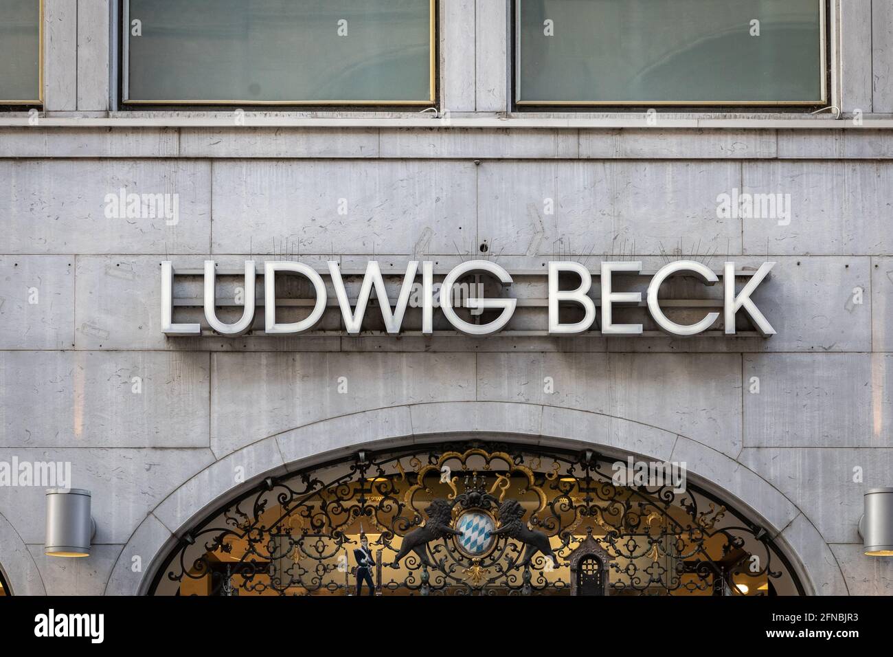 Ludwig Beck store sign in Munich town center Stock Photo - Alamy