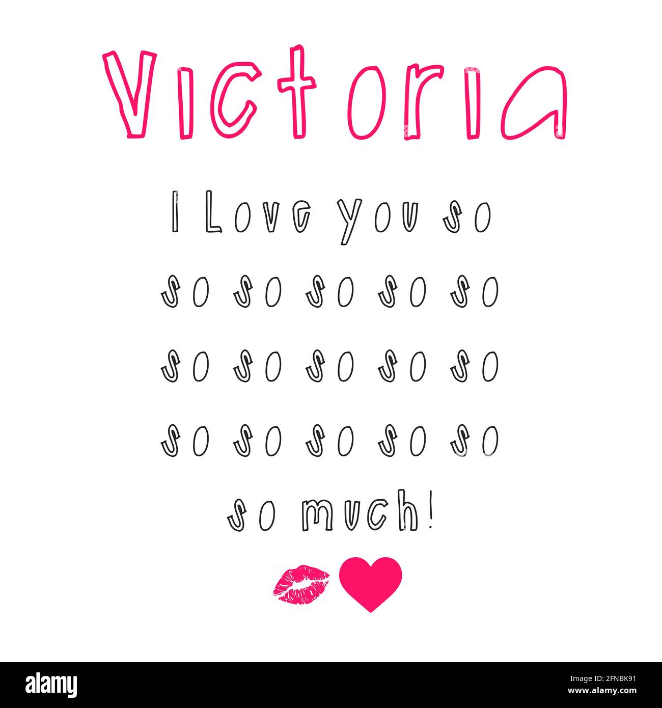 Victoria name design hi-res stock photography and images - Alamy