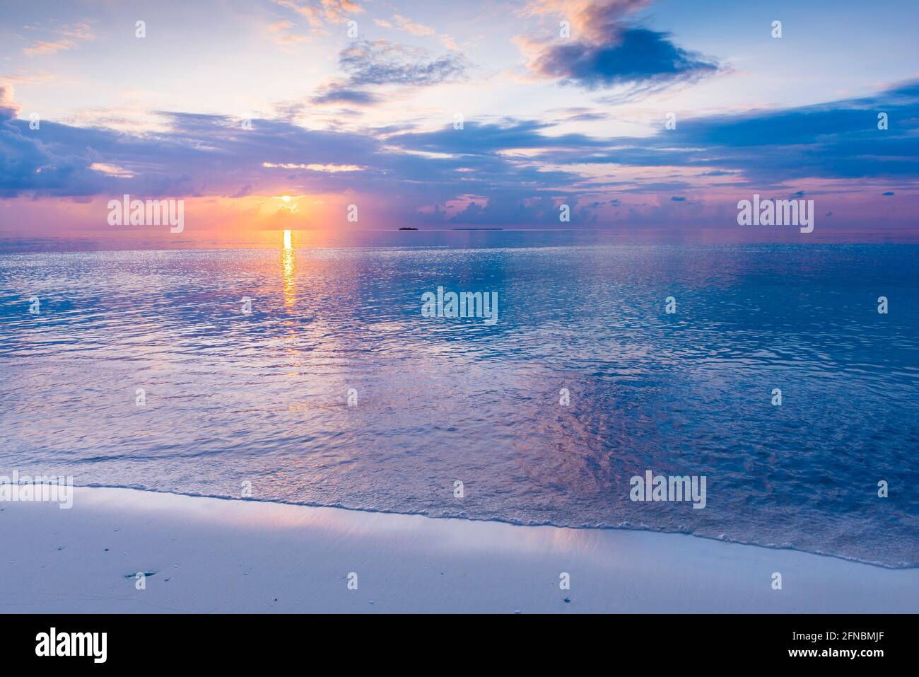 Beautiful evening in the Maldives. Luxury Resort Stock Photo - Alamy