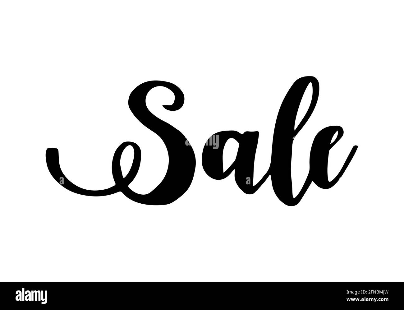 Sale letter. Calligraphy for poster, background, postcard, banner ...