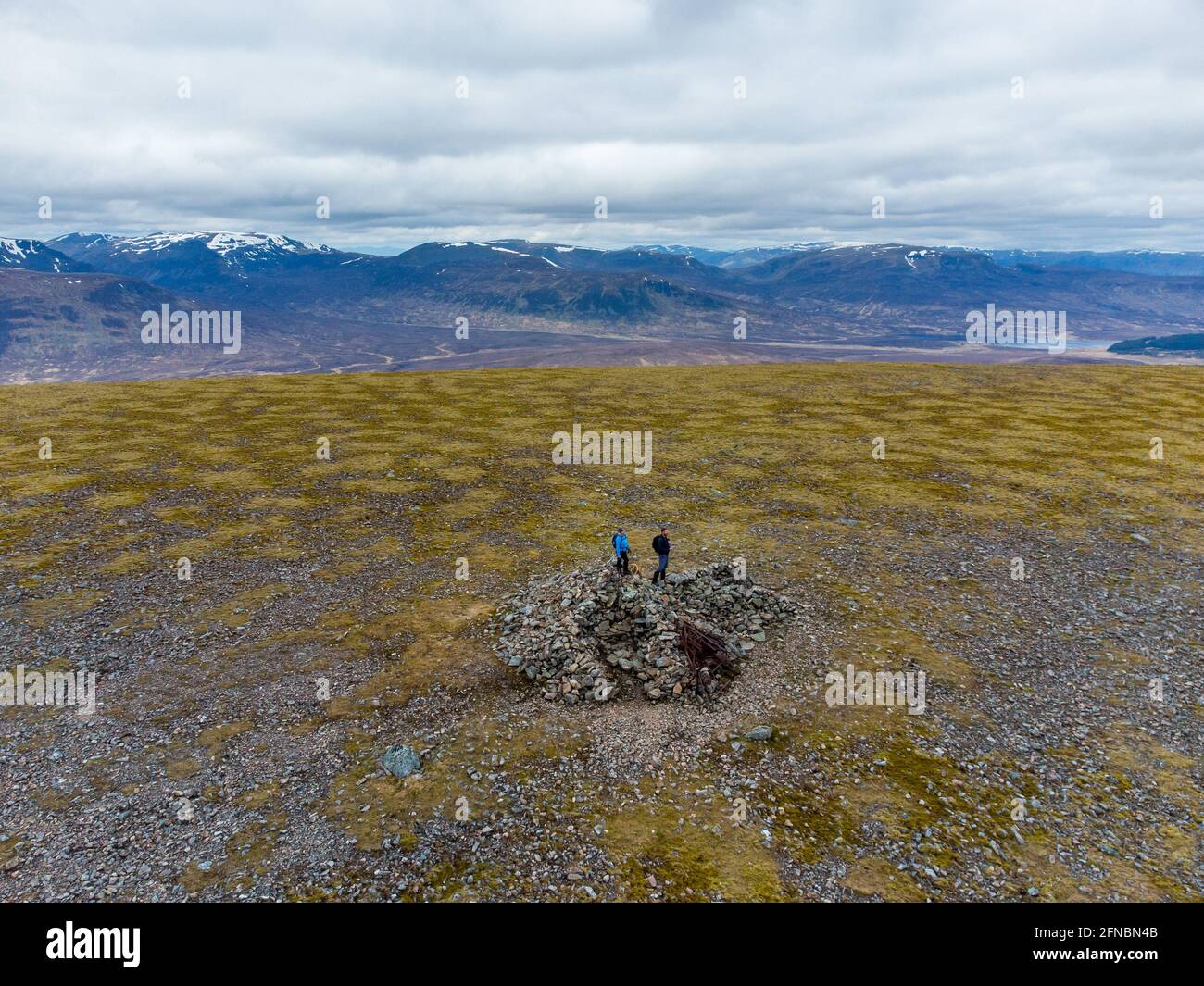 Aerial view of mountain summit hi-res stock photography and images - Alamy