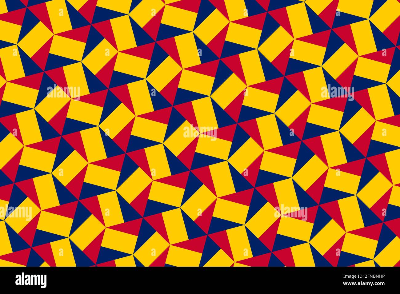Simple geometric pattern in the colors of the national flag of Chad ...
