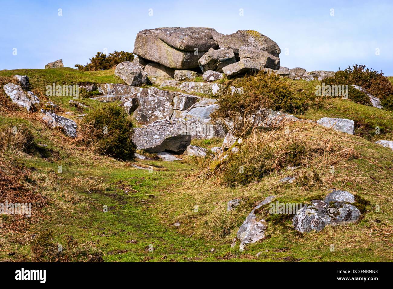 Shilstone Tor, on Throwleigh Common, has been heavily quarried in the ...