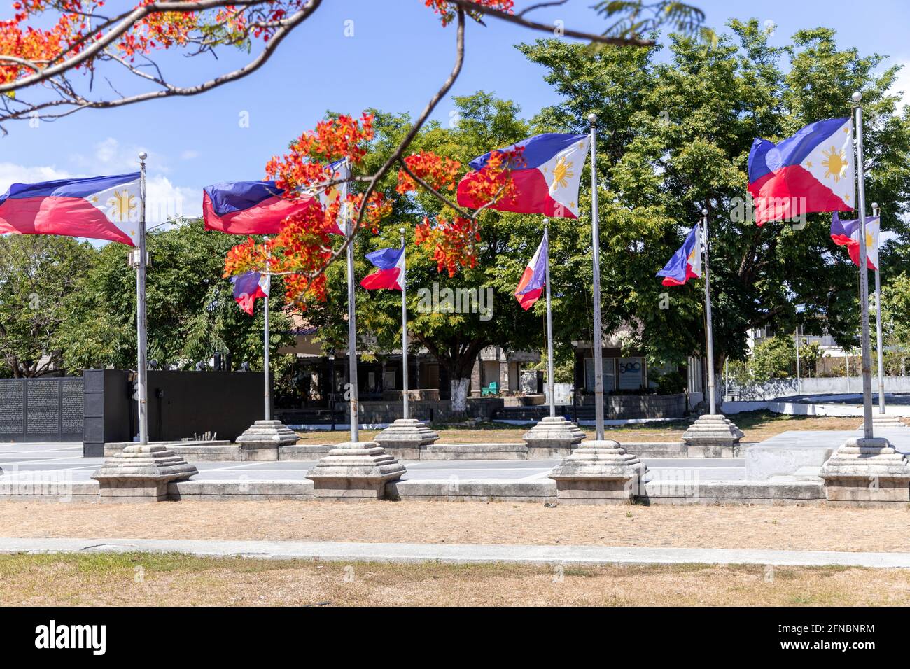 Philippines National flag with flower at Aguinaldo Shrine and Museum ...