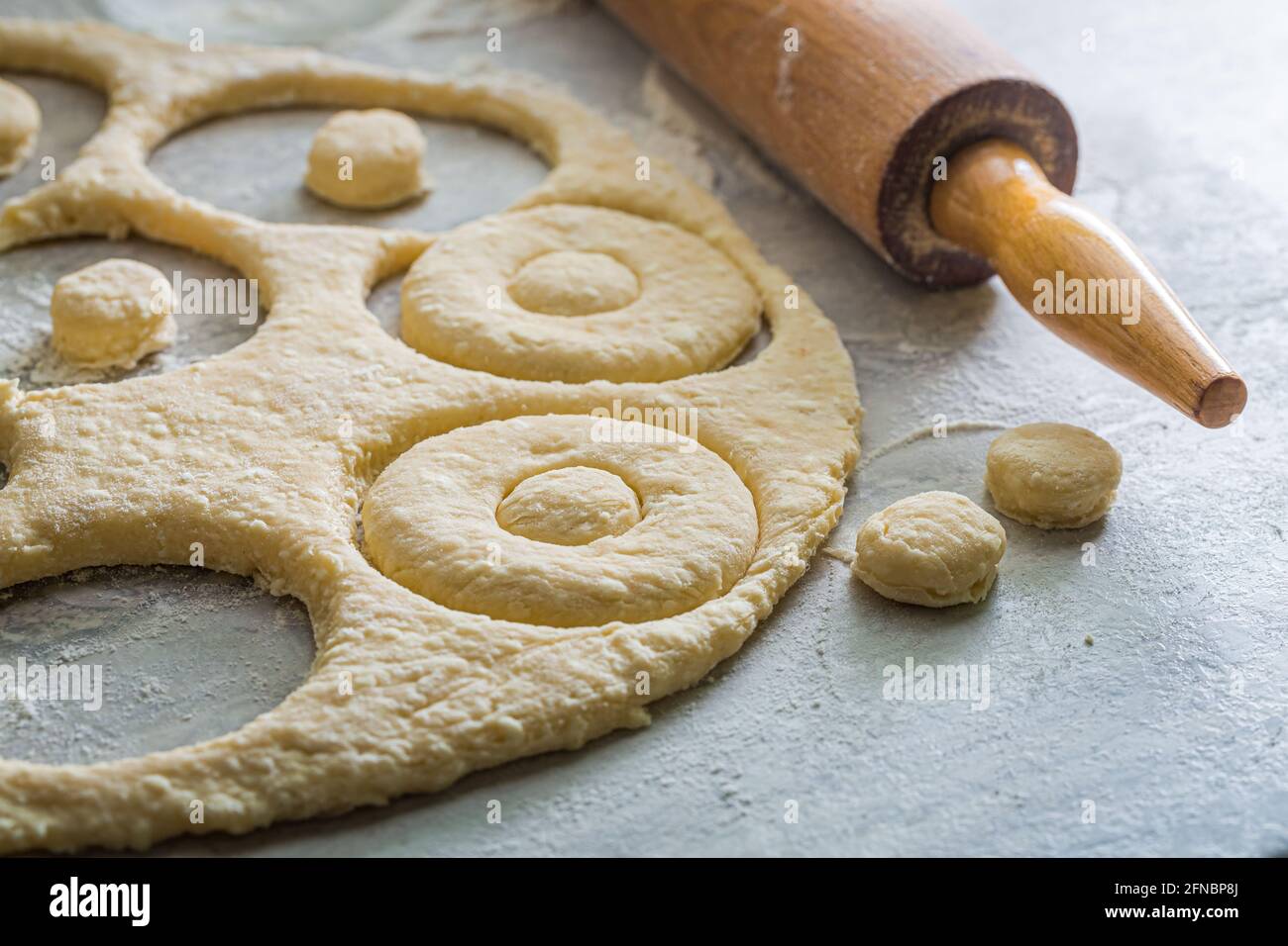 Making homemade donuts. Homemade pastries. Donuts for Fat Thursday ...