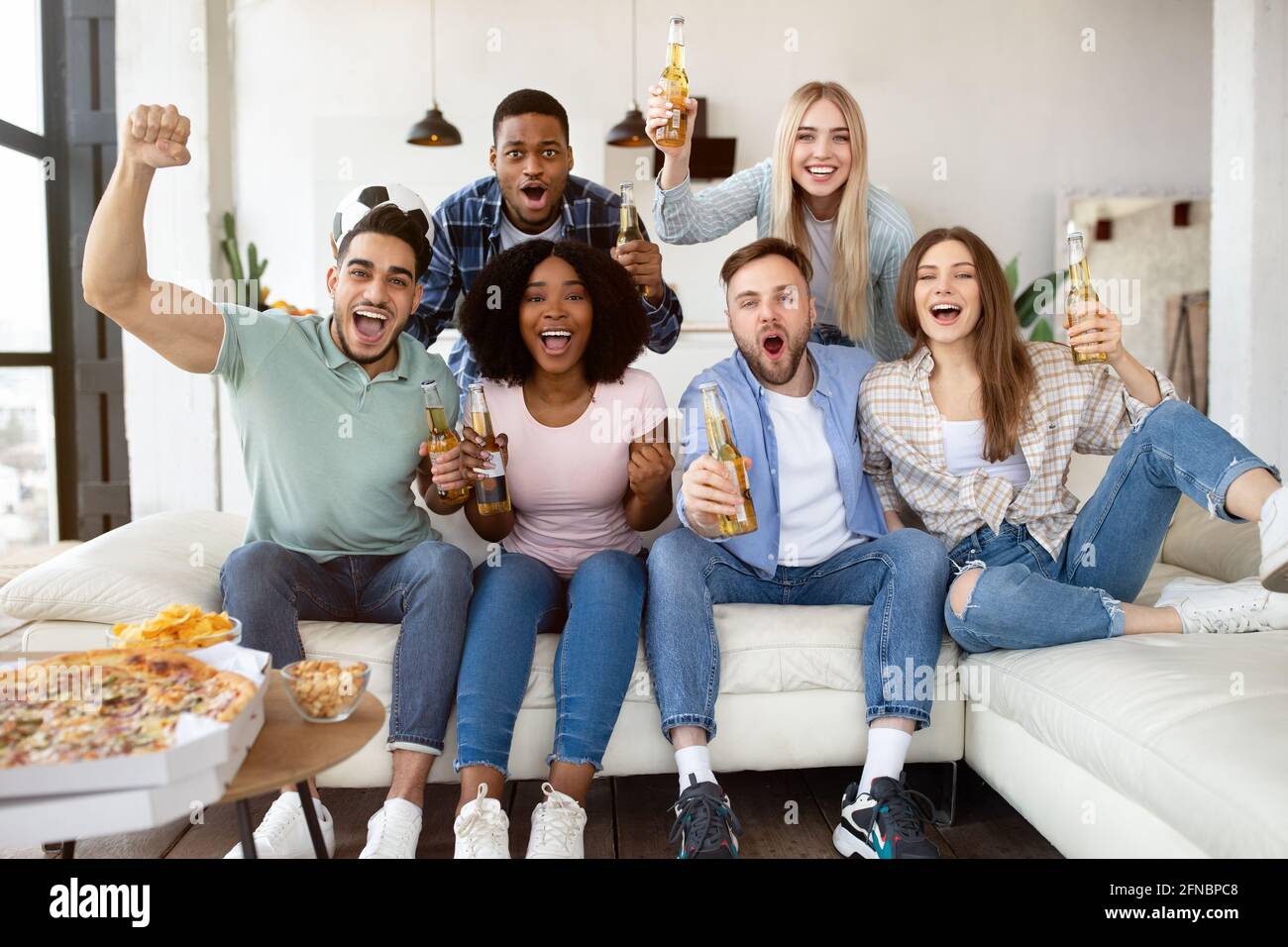 Friends Watching Football On Tv