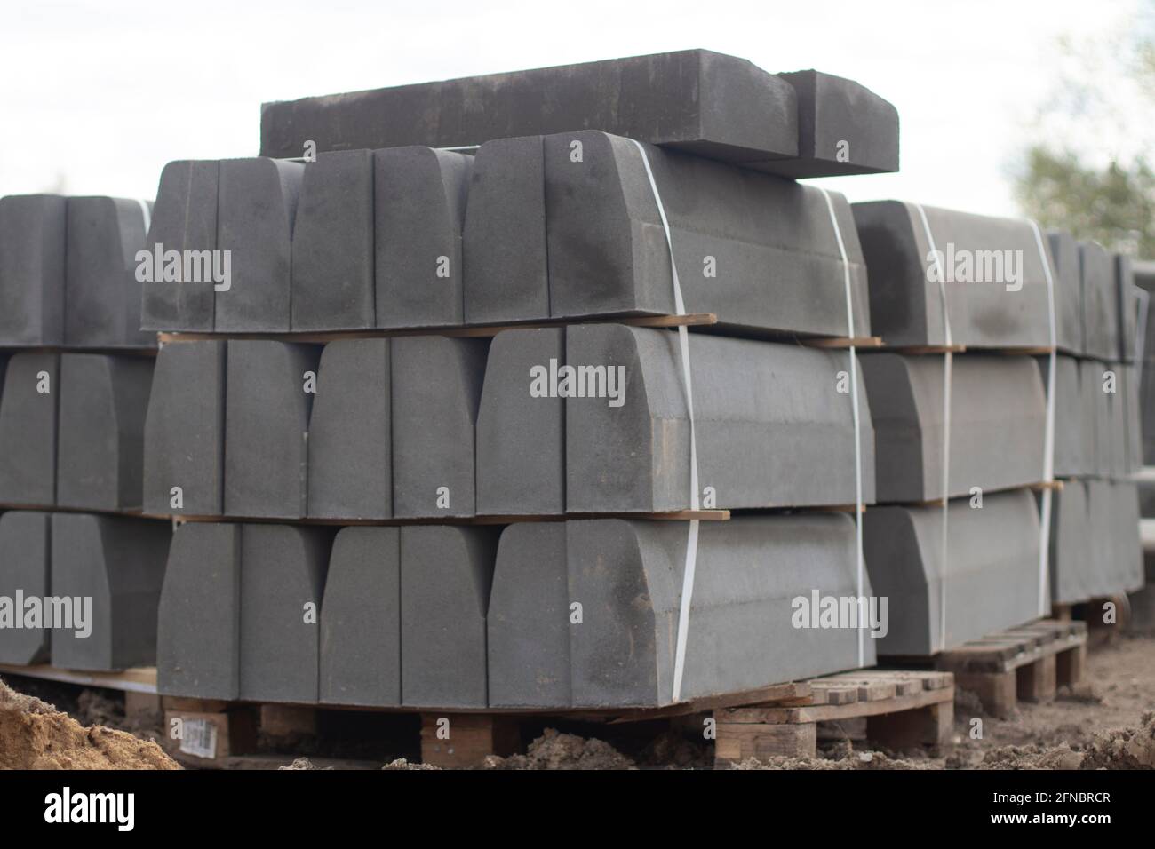 Curb warehouse. Repair of the road part of the city. Installation of ...