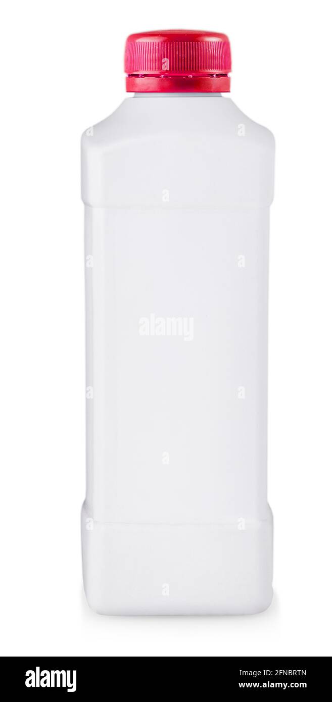 The close up White plastic container isolated on white background Stock ...