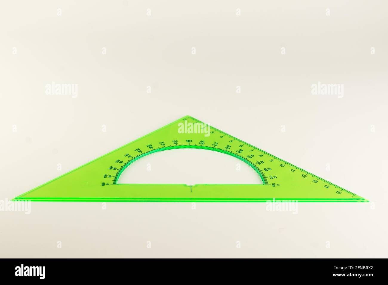 triangular ruler for studying at school isolated on a white background ...