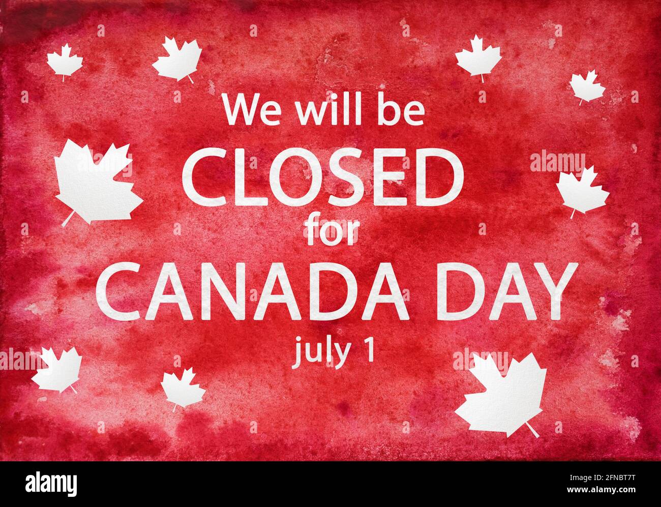 Happy Canadian Day. Postal envelope painted in the national colors of ...