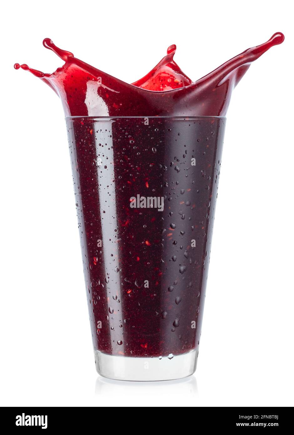glass of berry smoothie isolated on white Stock Photo - Alamy